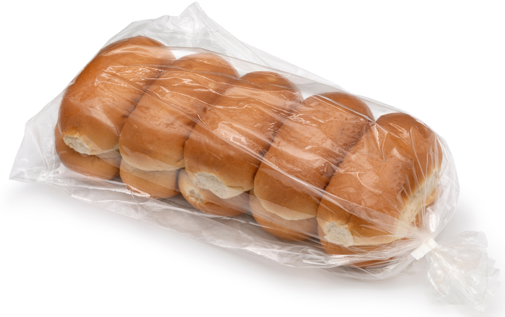 8" x 4" x 18" 1 Mil Plastic Bakery Bread Bags