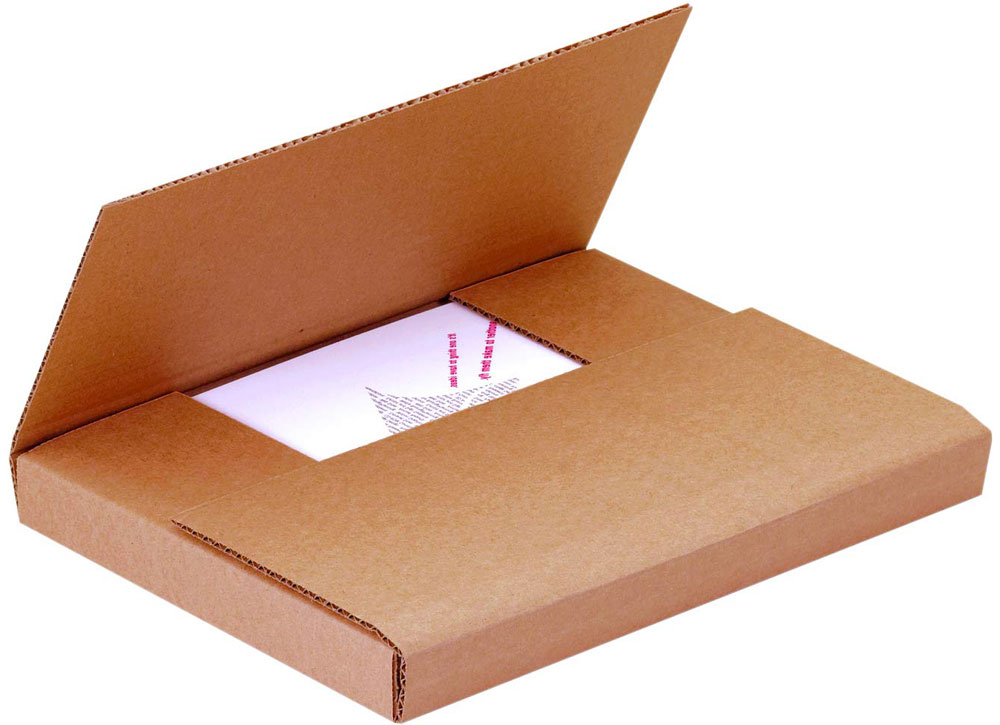 9.625" x 6.625" x 1.25" Kraft Easy-Fold Mailers