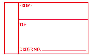 Order Number Shipping Label