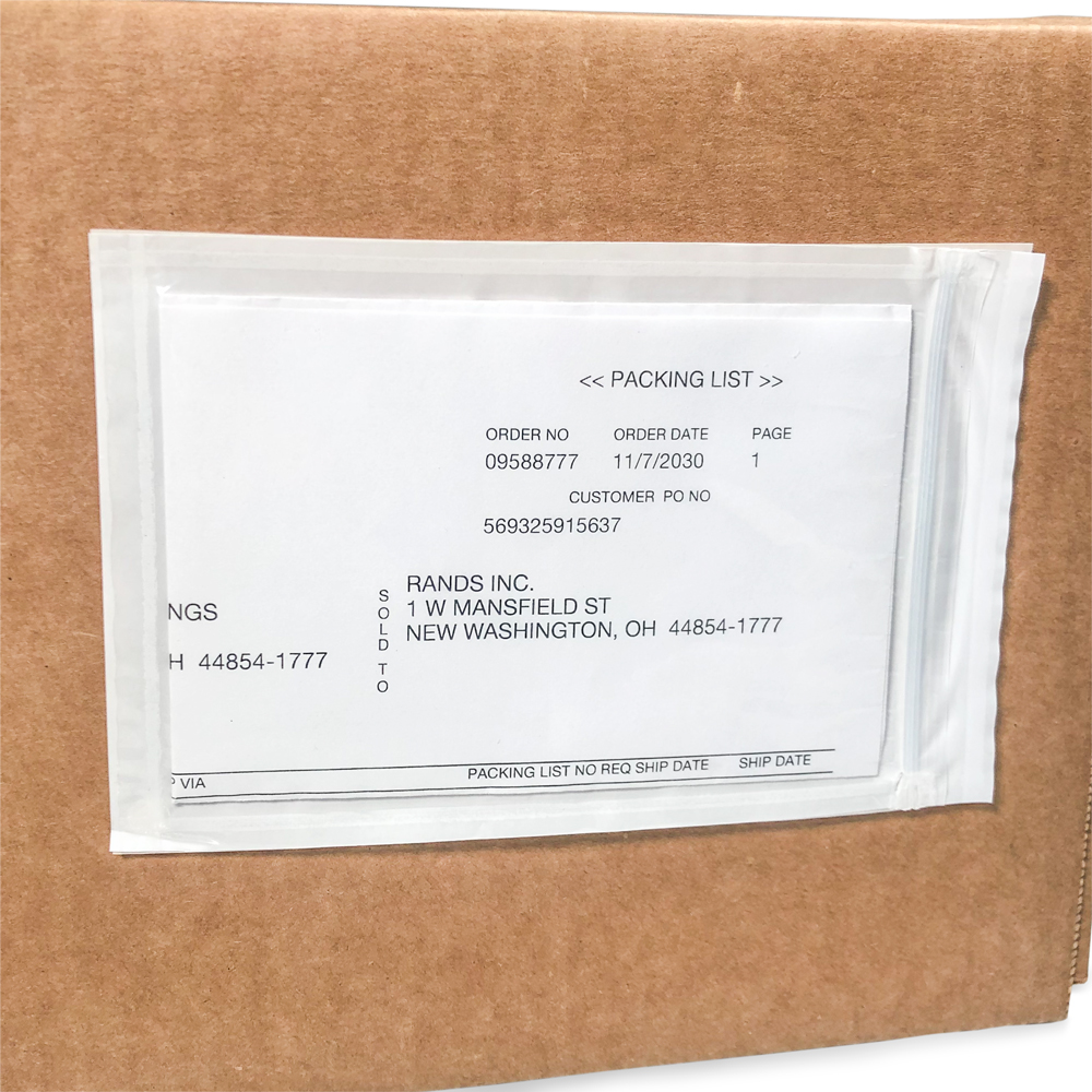 4" x 6" Adhesive Backed Reclosable Zipper Locking Envelope