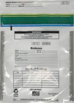Plastic Evidence Bags 9 x 12 Secur-Pak