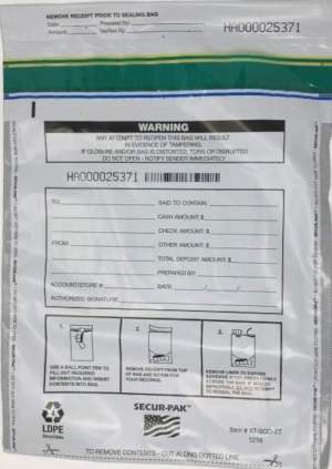 12" x 16" Secur-Pak Money Security Bag