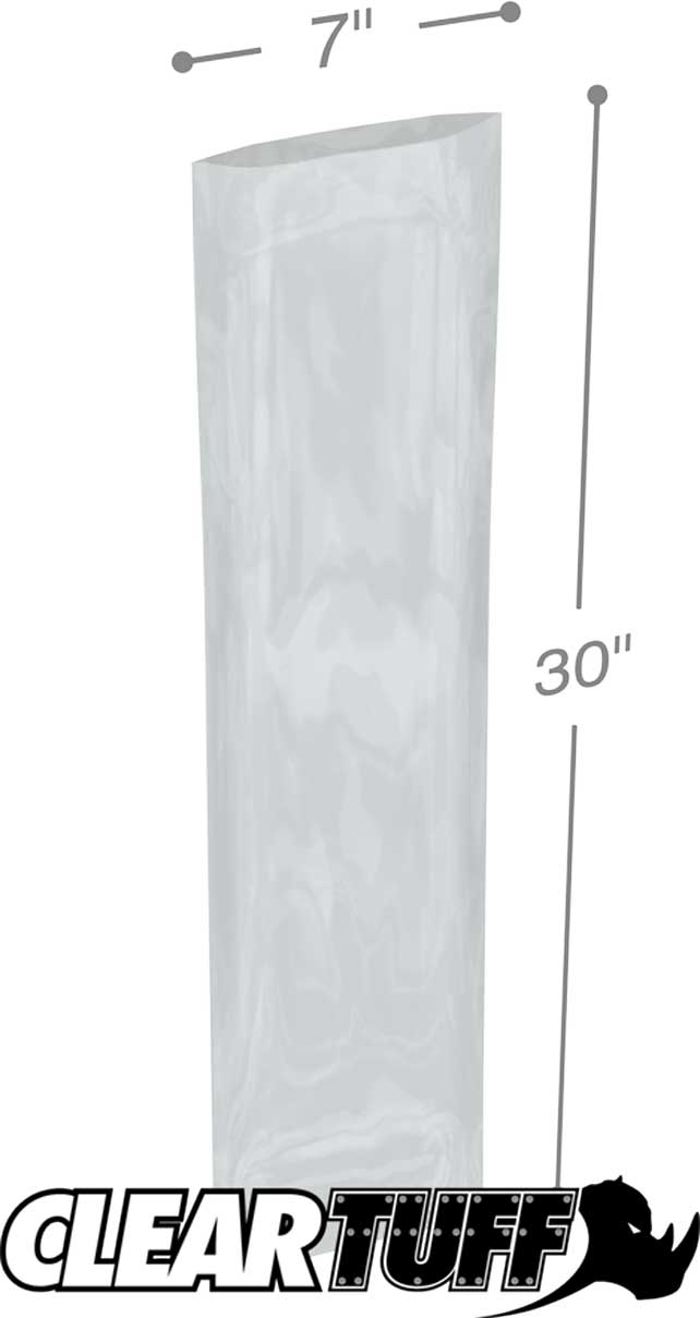 7" x 30" 3 Mil Poly Bags