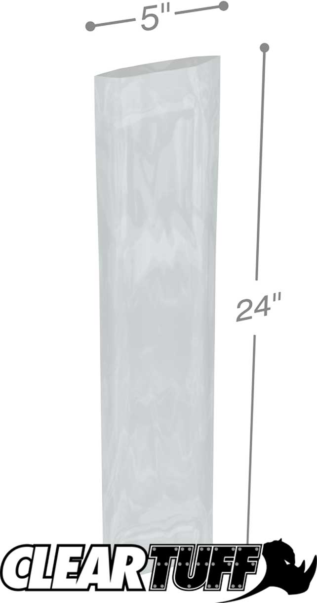 5" x 24" 3 Mil Poly Bags