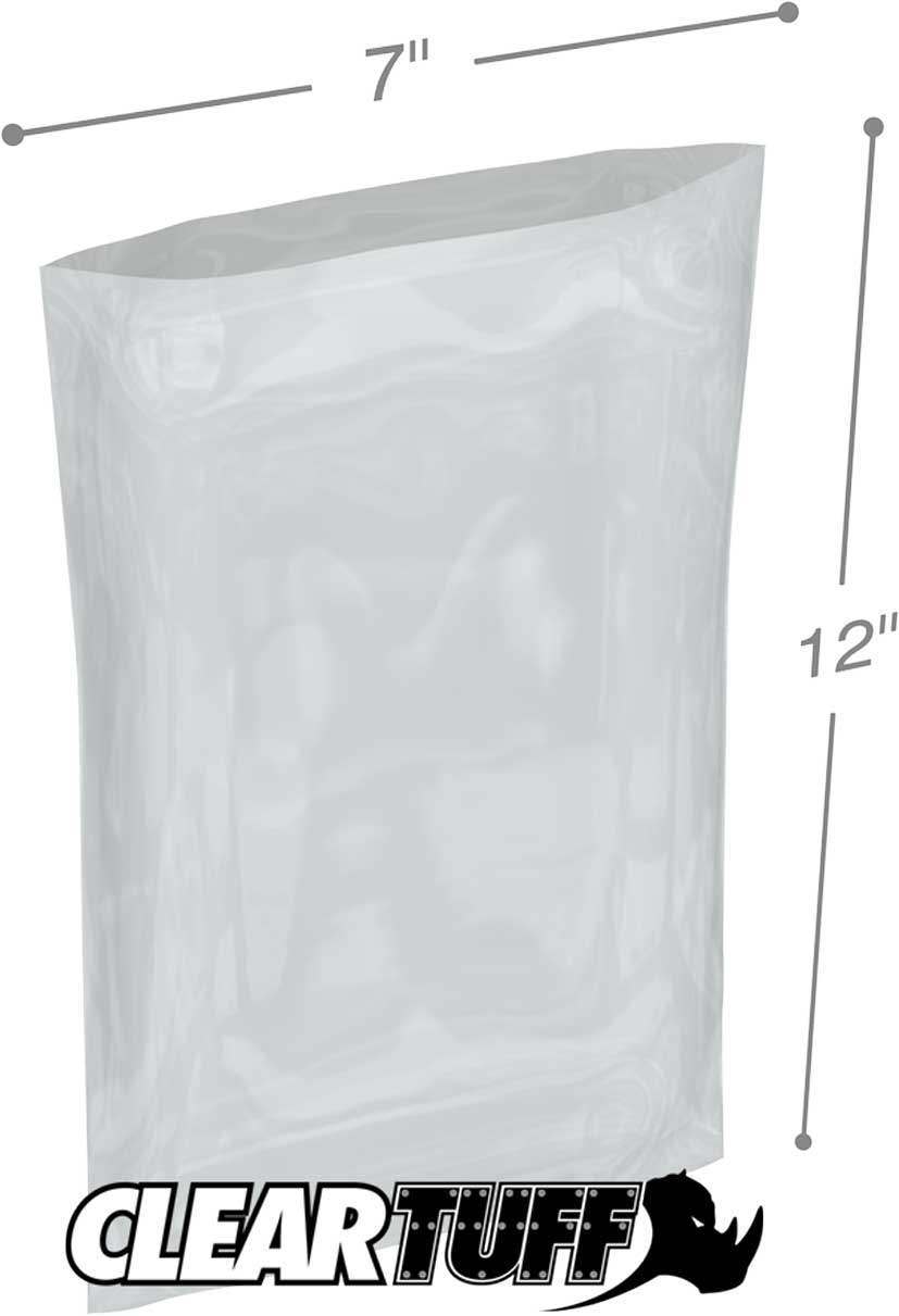 7" x 12" 6 Mil Poly Bags