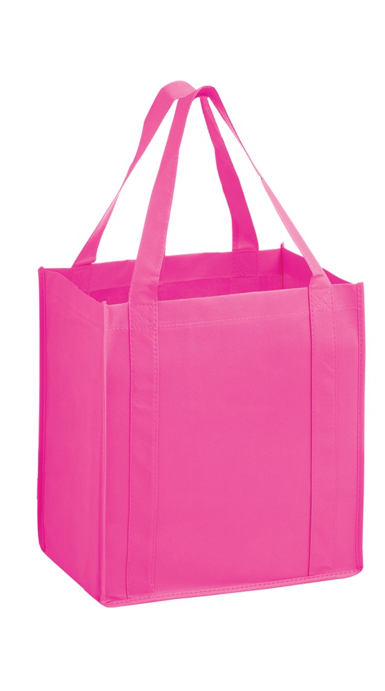 12 x 8 x 13 + 8 Pink Heavy Duty Grocery Tote