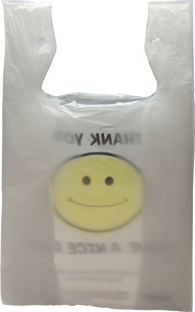 11.5" x 6.5" x 20" Smiley Face Thank You Shopping Bags