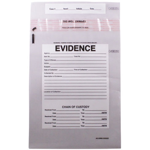 Plastic Evidence Bags 9 x 12 Secur-Pak Clear