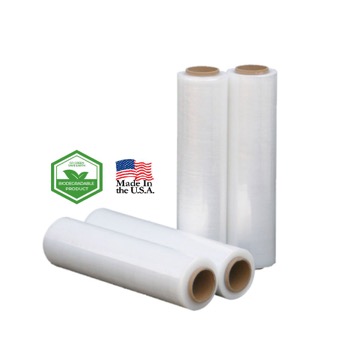 18" x 1500' 80 ga Biodegradable Hand Stretch Wrap