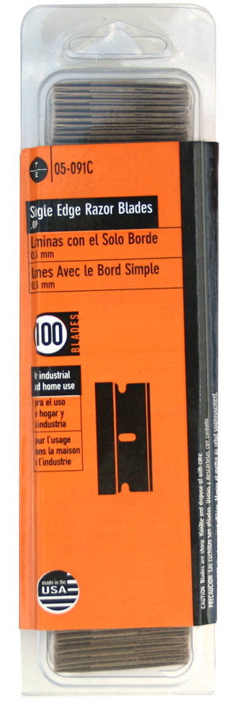 Razor Blades Single Edge - 100 Pack