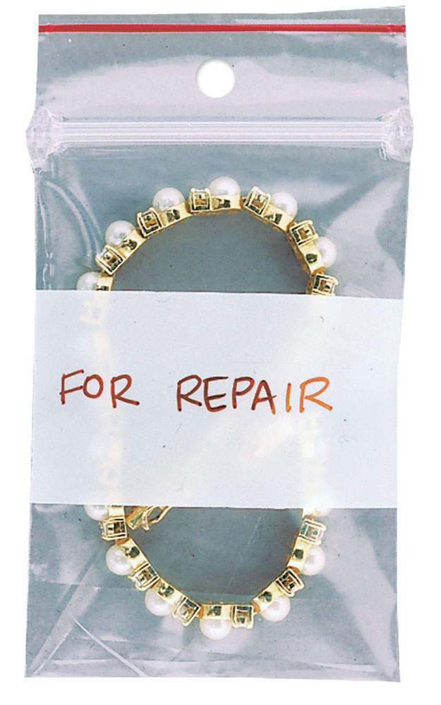 4 Mil Green Line MiniGrip White Block Reclosable Bags