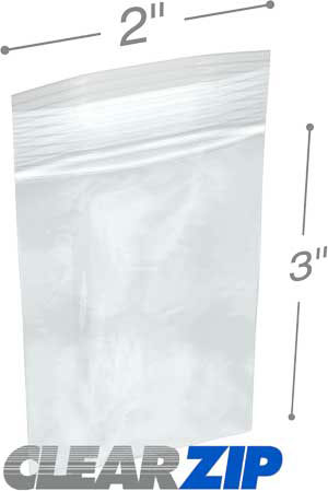 2" x 3" Ziplock Bags 2 Mil - Clearzip