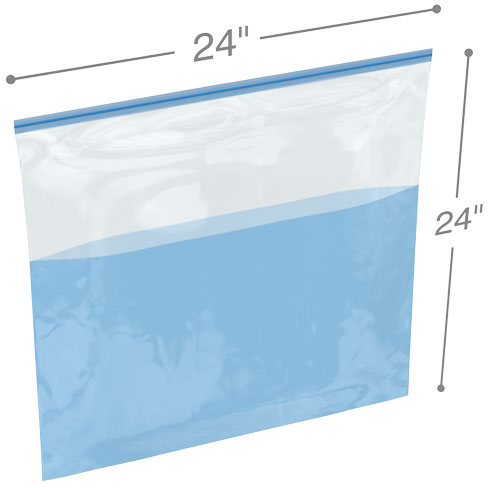 24" x 24" 3 mil Double Track Leakproof Bags