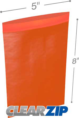 5" x 8" 2 Mil Red Reclosable Bags