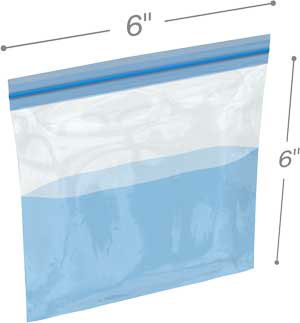6" x 6" 3 mil Double Track Leakproof Bags